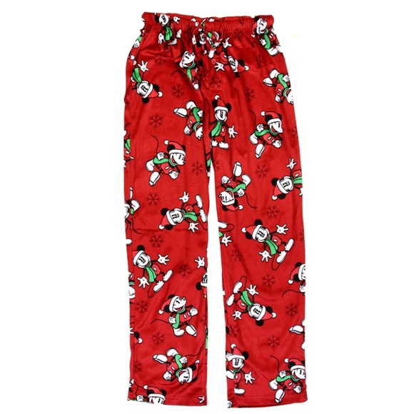 Disney | Pants | Red Mickey Mouse Mens Sueded Fleece Sleep Pants | Poshmark